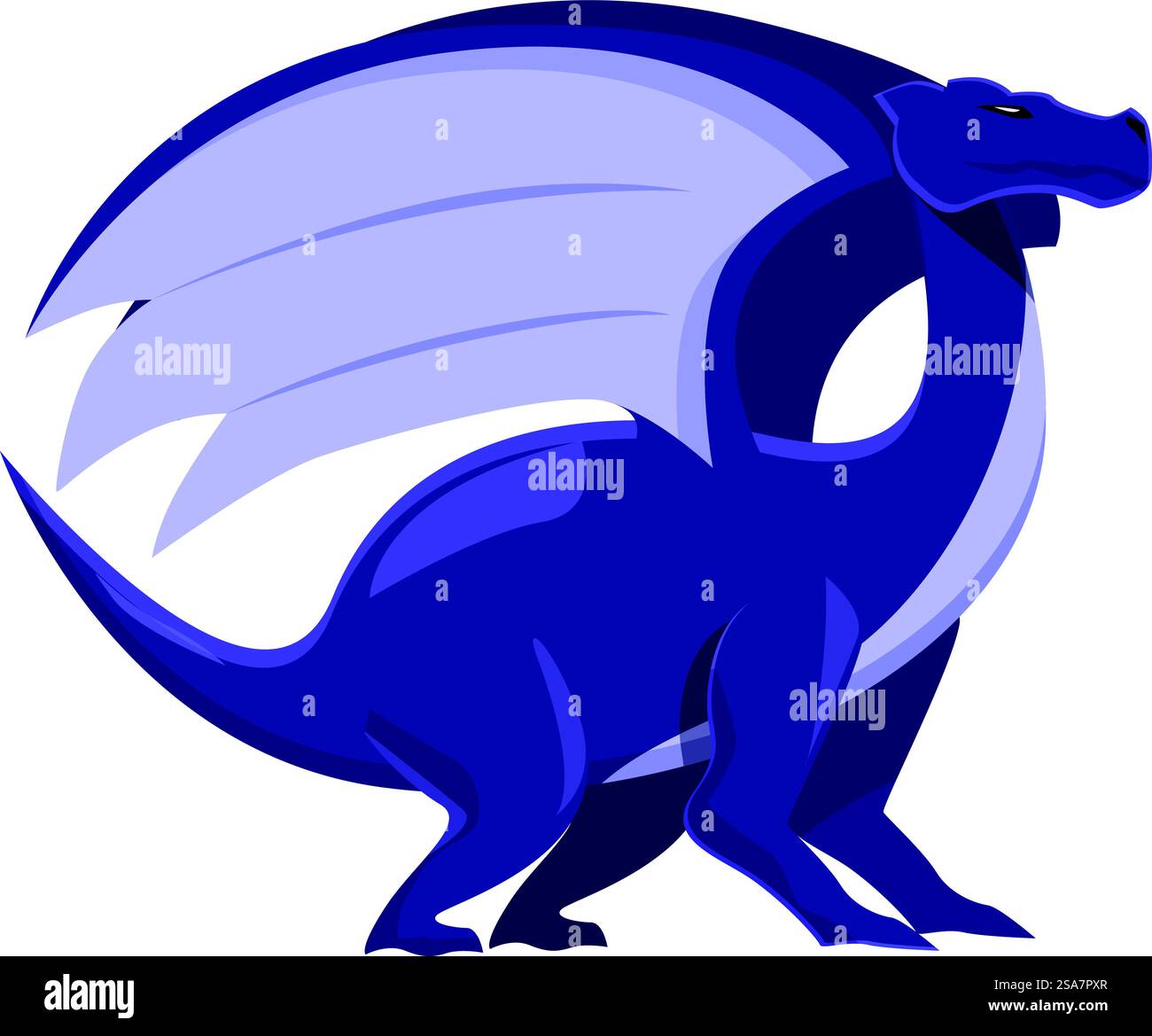 Majestic purple dragon standing proudly with its wings spread. Majestic ...