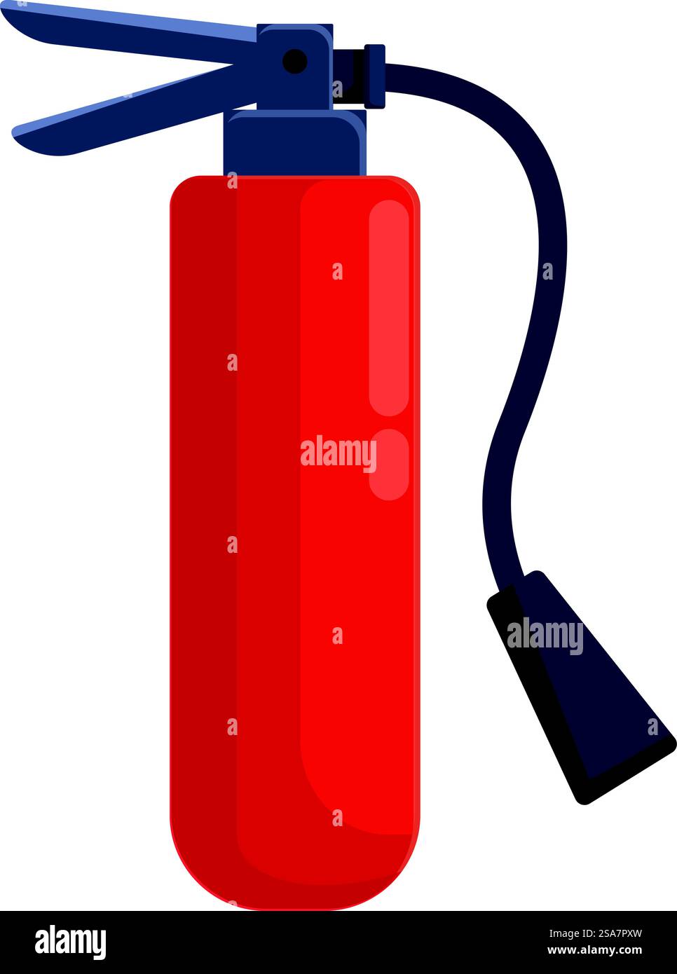 Red fire extinguisher standing upright, essential for fire safety and ...