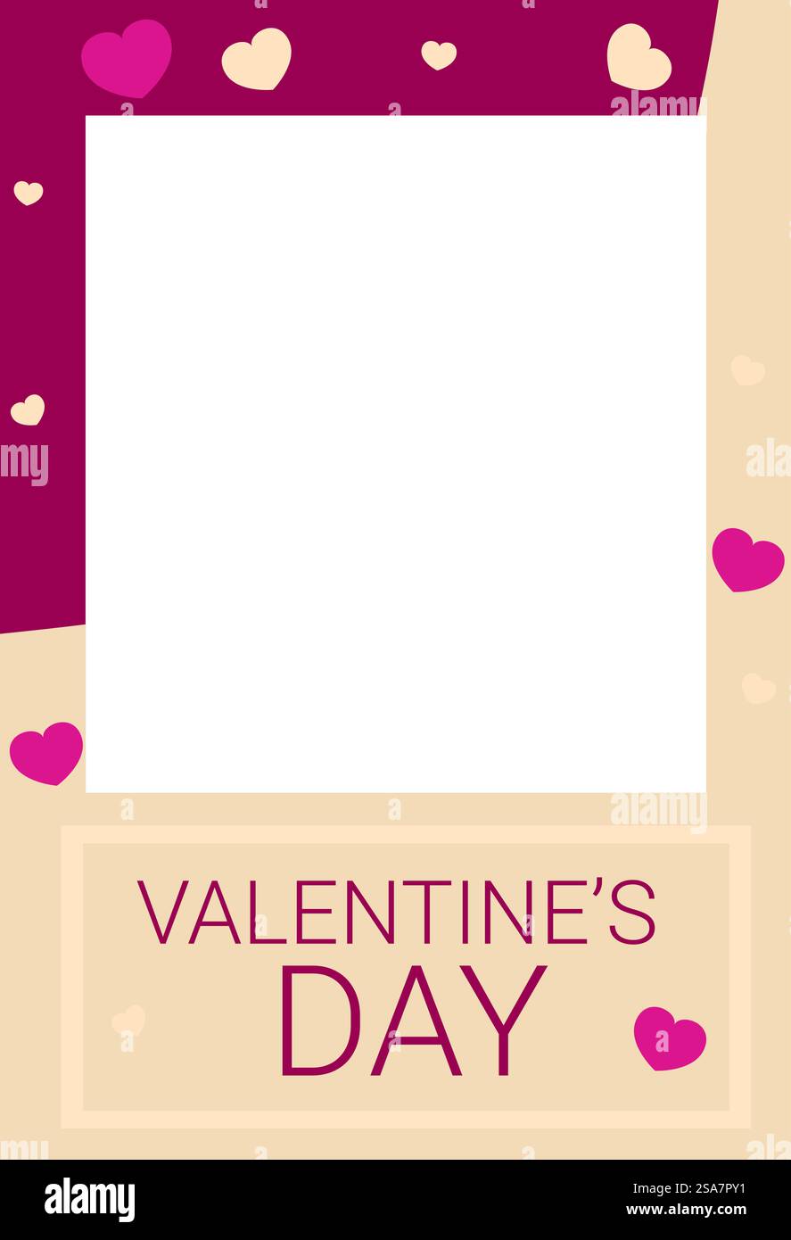 Valentine’s day themed photo frame with hearts is perfect for capturing ...