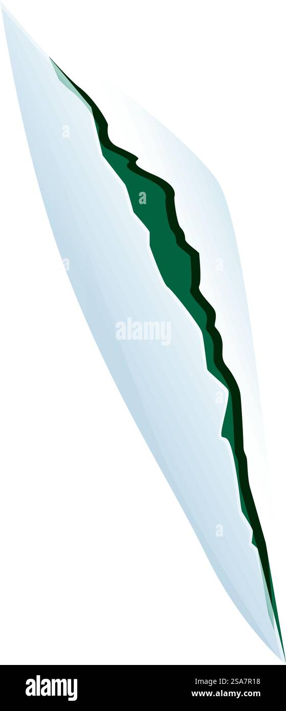 Sharp ice spike is forming on a frozen surface Stock Vector Image & Art ...