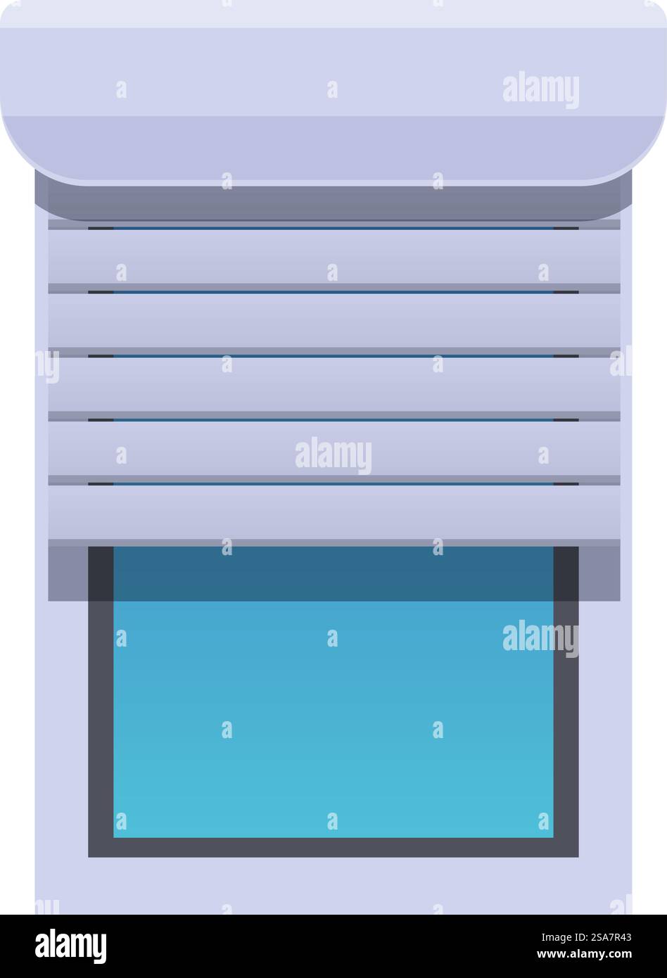 Modern window is being covered by security shutters Stock Vector Image ...