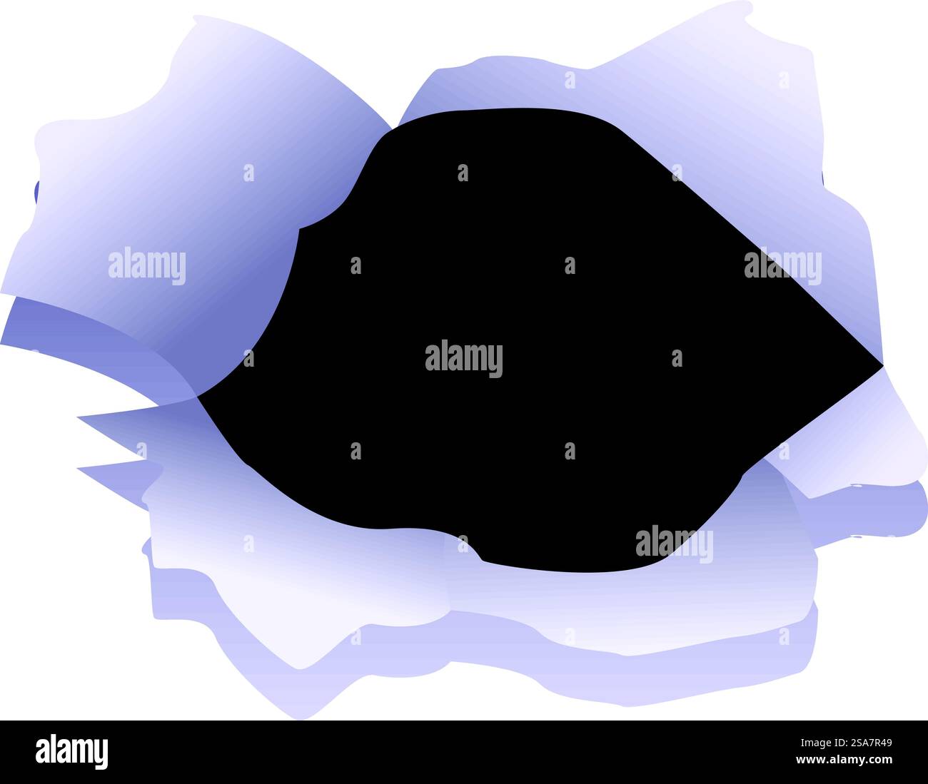 Bullet hole ripping through metal, leaving a void behind. Bullet hole ...