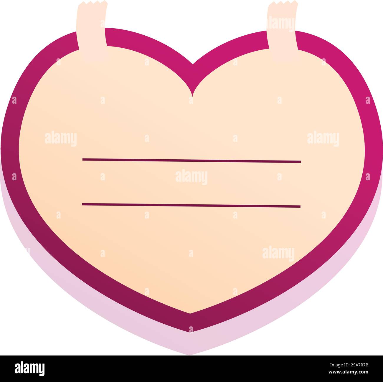 Blank heart shaped note is ideal for leaving romantic messages. Pink ...