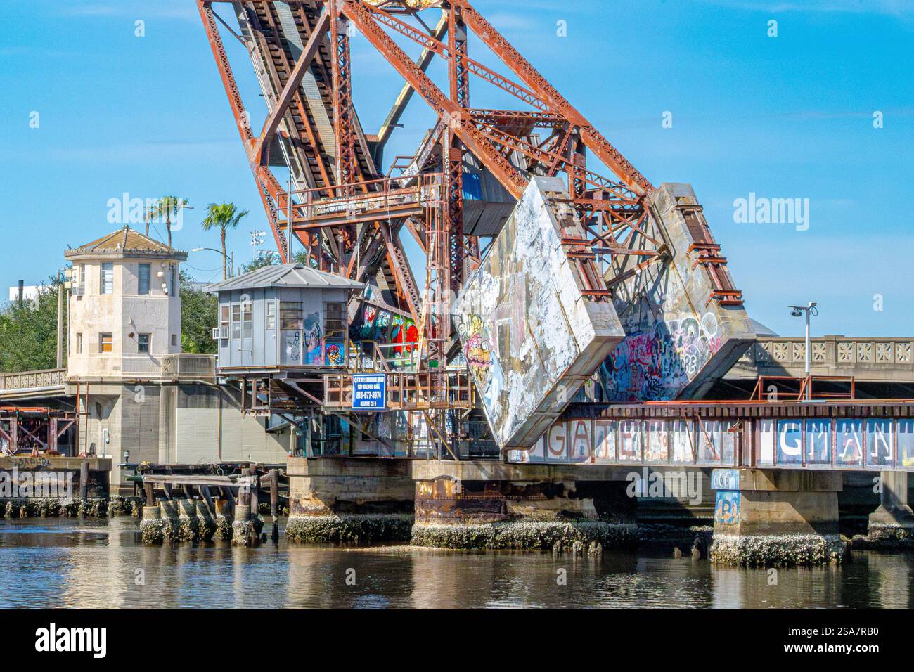 Tampa Railroad Bridge - Hillsborough River Railroad bascule Bridge ...