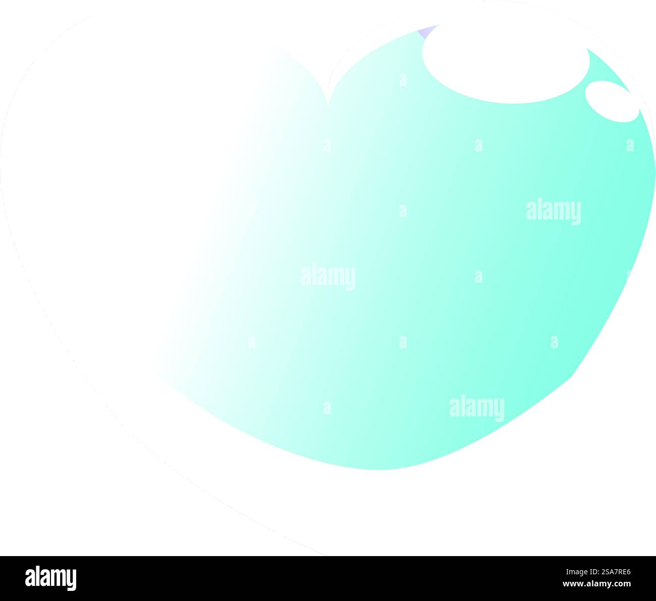 Blue gradient heart shape is filling a white background, suggesting ...