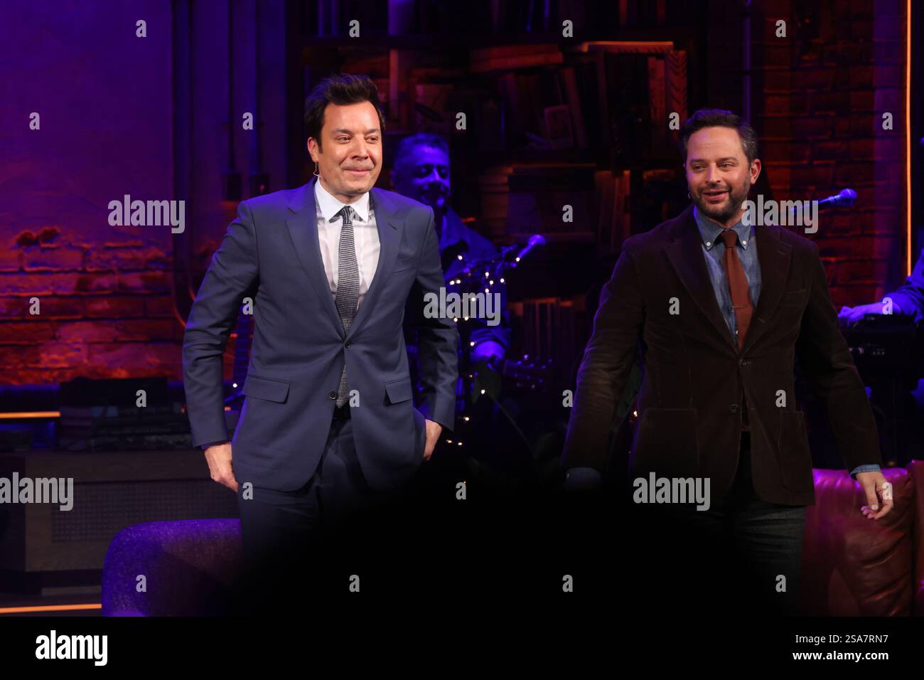 New York, United States. 28th Jan, 2025. Jimmy Fallon and Nick Kroll ...