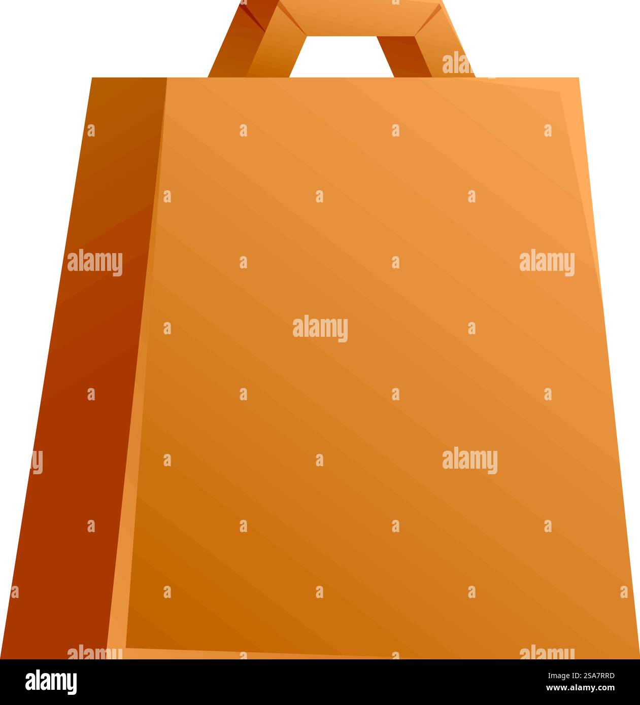 Brown paper bag is standing up with a handle, creating a simple and classic packaging solution ...