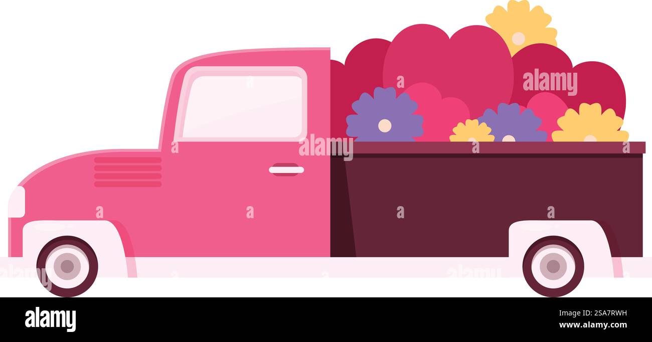 Pink vintage pickup truck is delivering a truckload of love for your ...