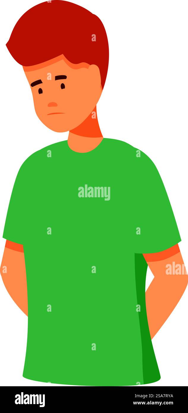 Man lowering head Stock Vector Images - Alamy