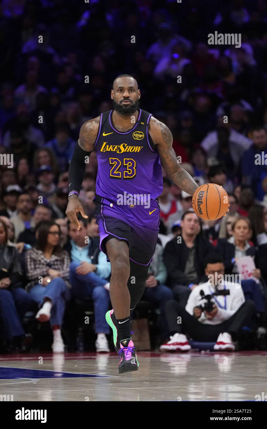 Los Angeles Lakers' LeBron James plays during an NBA basketball game ...