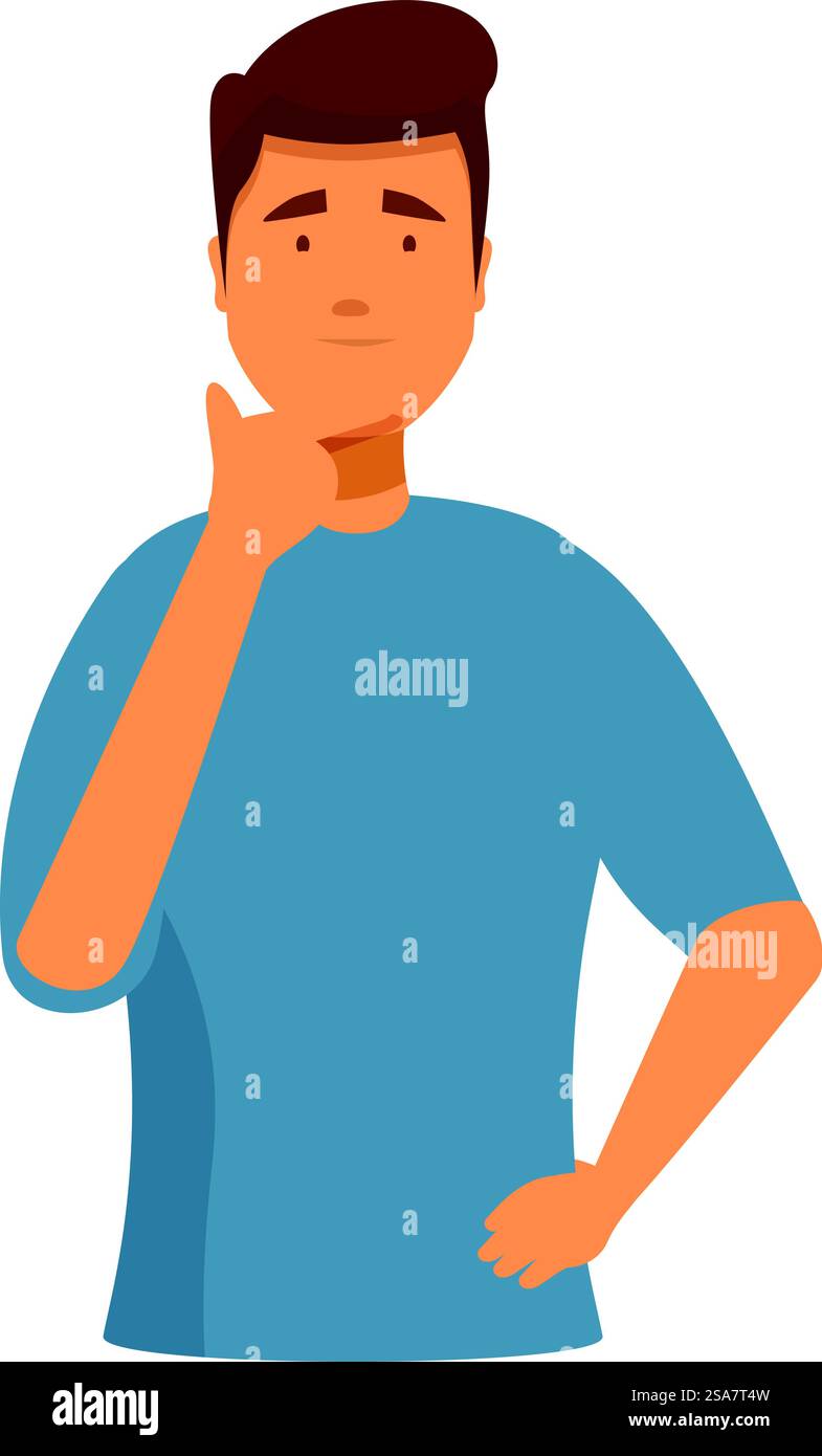 Young man is holding his fingers to his face as if talking on a mobile ...