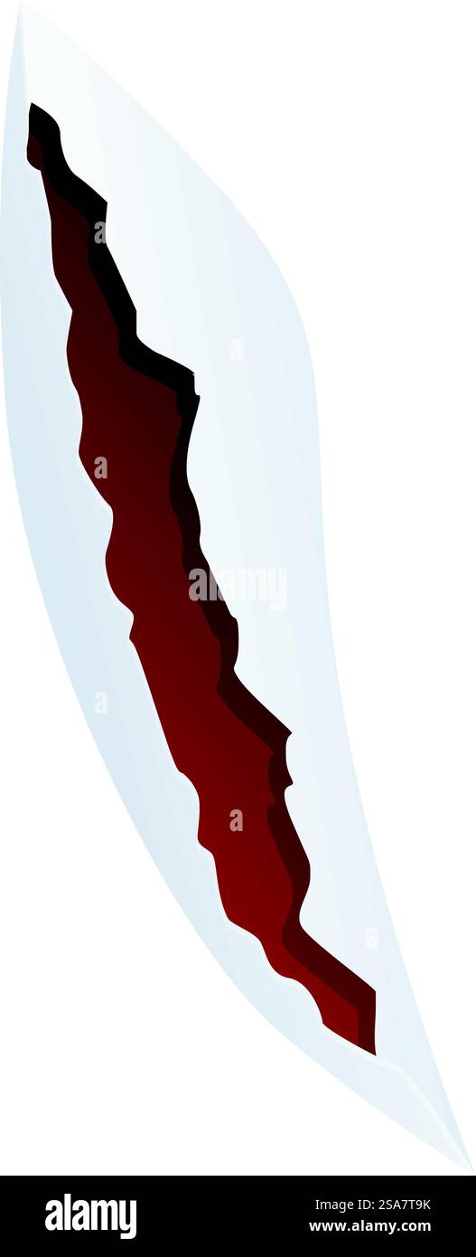 Piece of white paper is being ripped open revealing the brown ...