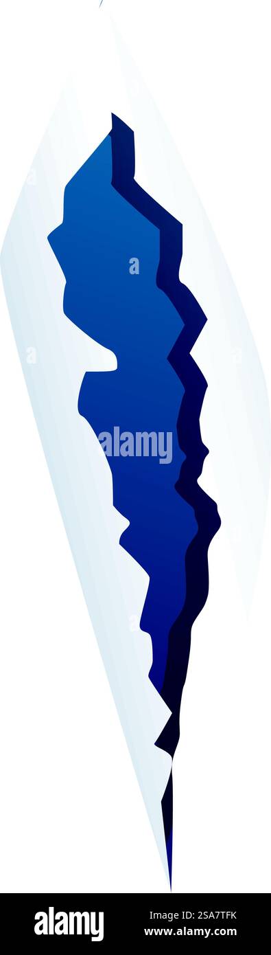 Abstract background with white paper ripping apart, showing a blue ...