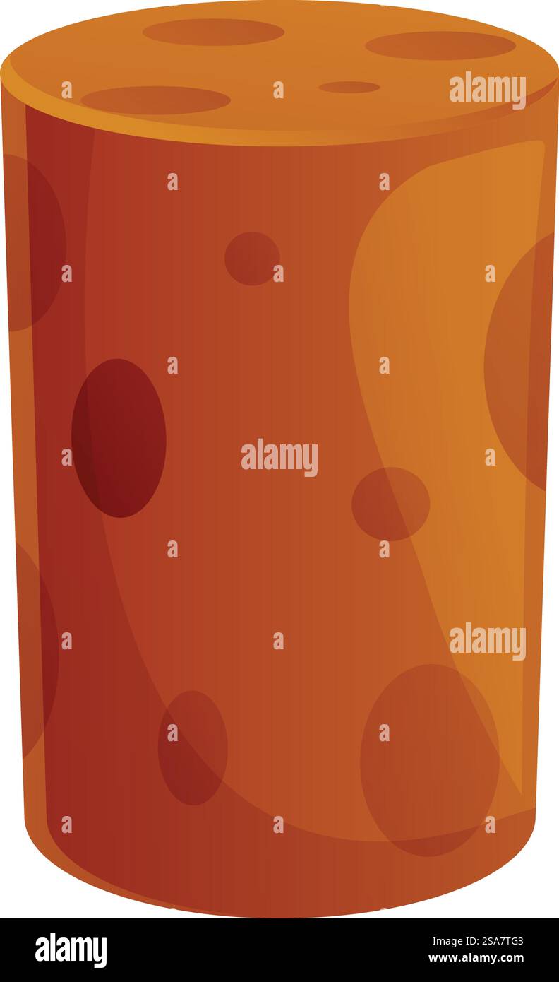 Cartoon style icon of a big asteroid floating in space. Big asteroid ...