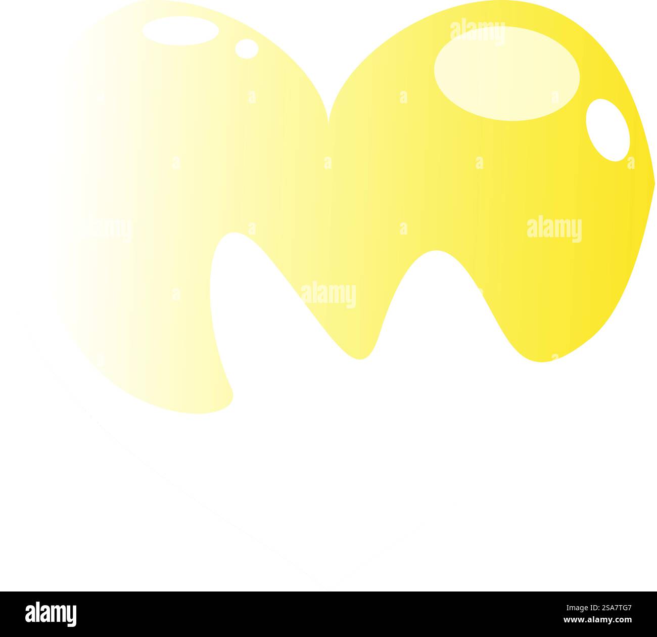 Cartoon letter m with a dripping liquid slime effect. Gradient cartoon ...