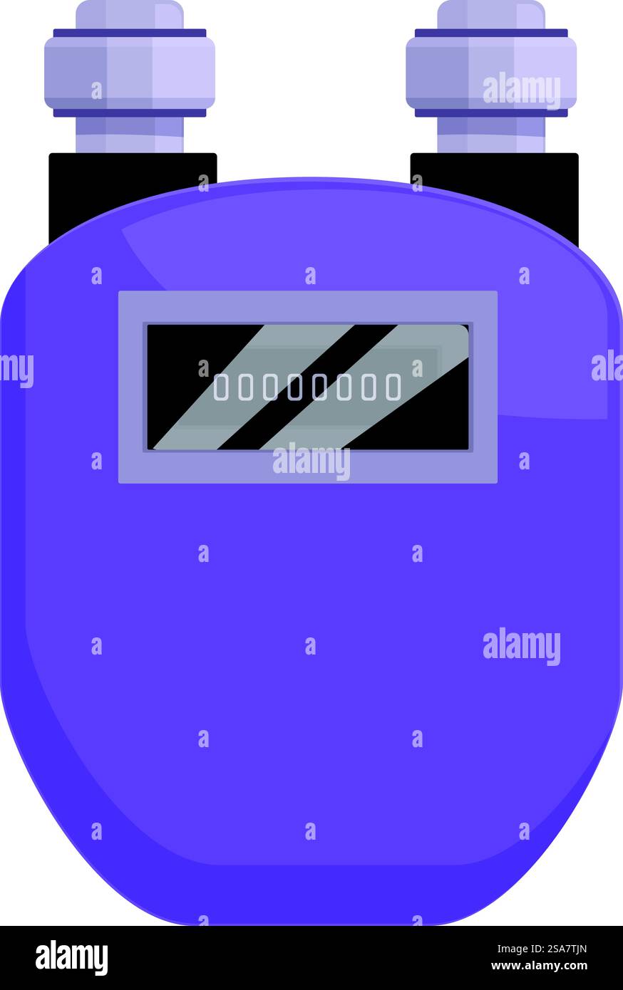Purple gas meter is accurately tracking natural gas usage in a ...