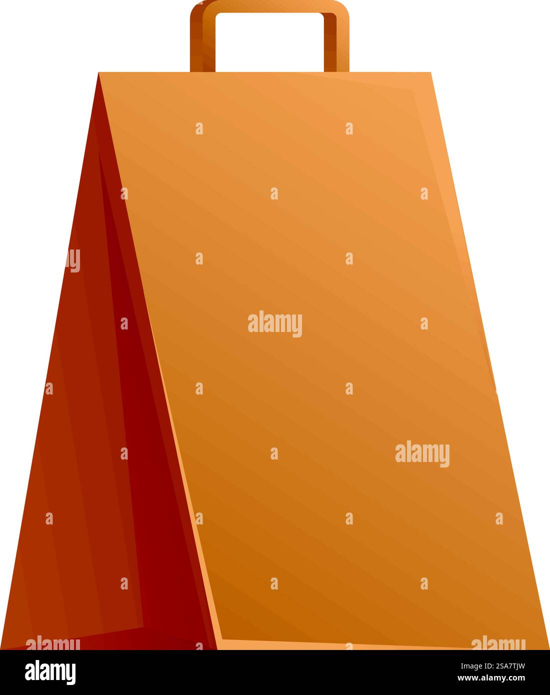 Brown paper bag is standing up with a handle hi-res stock photography ...