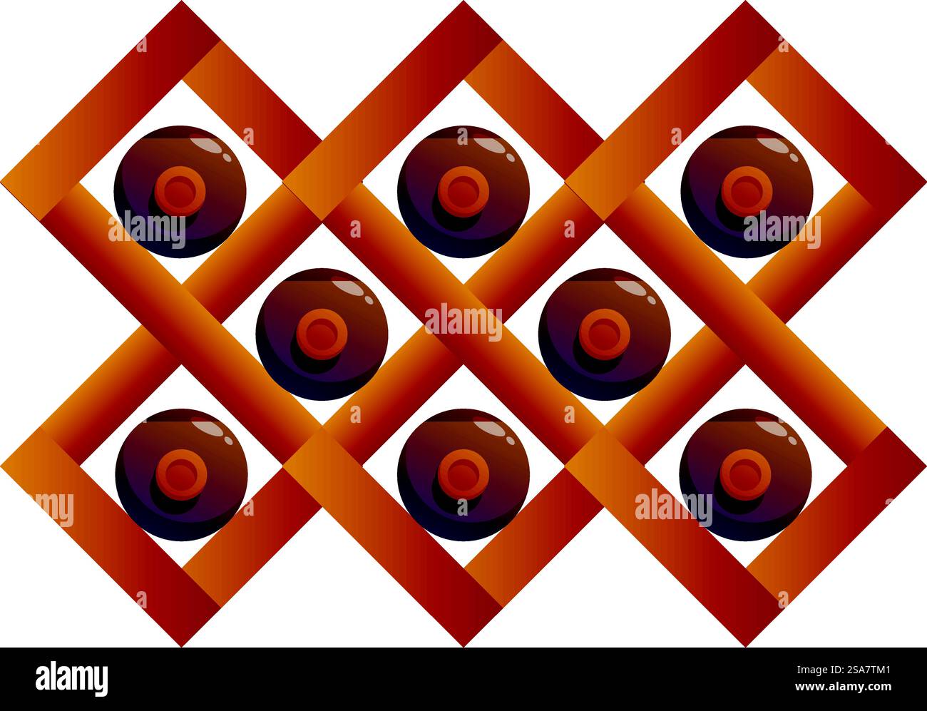 Nine bottles of wine aging in a wooden wine rack. Wooden wine rack ...