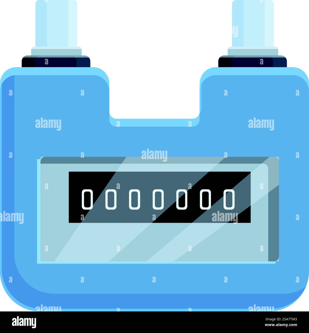 Blue mechanical hand tally counter is counting the quantity hi-res ...