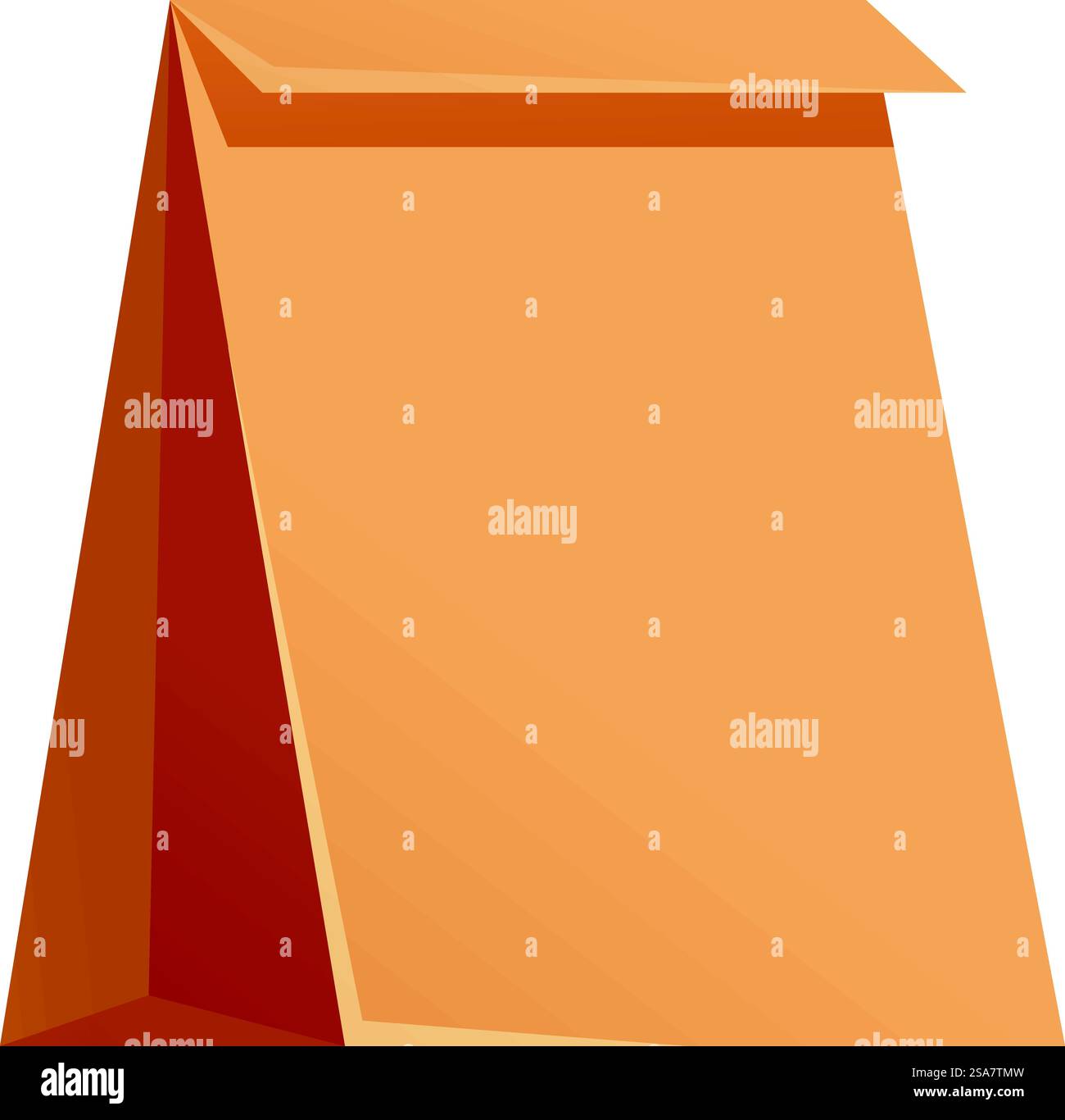 Simple brown paper bag, commonly used for groceries or takeout food, is ...