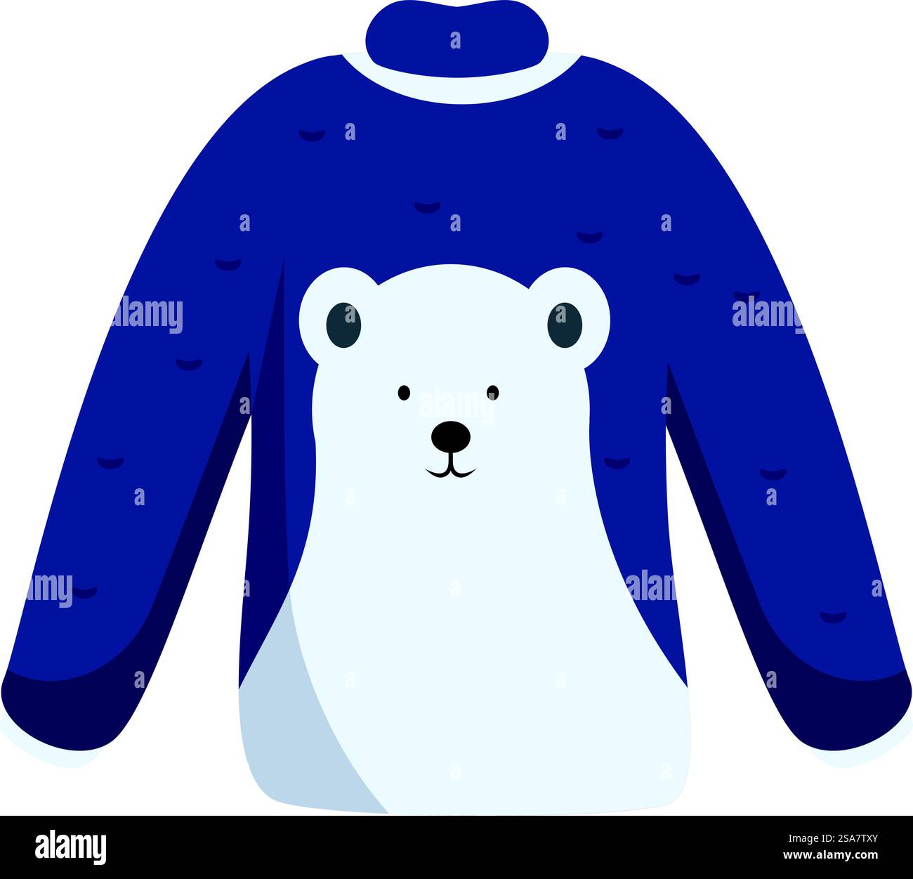 Cozy winter sweater featuring a cute polar bear design hi-res stock ...