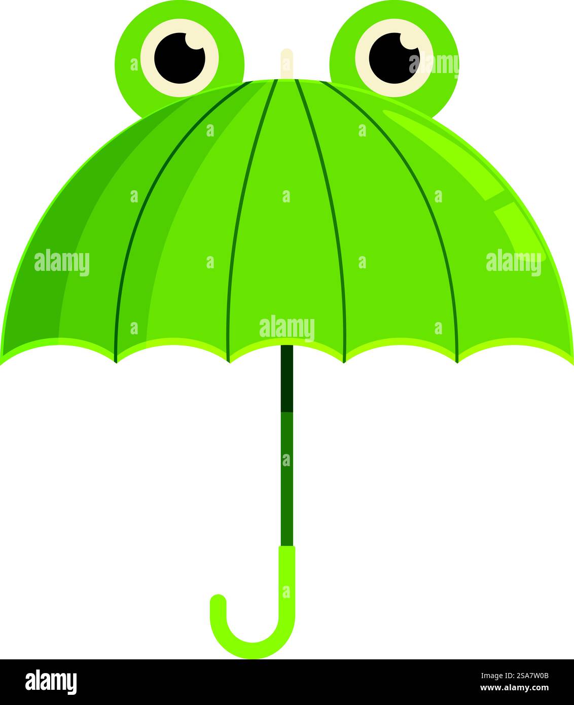 Cheerful green umbrella with frog features hi-res stock photography and ...