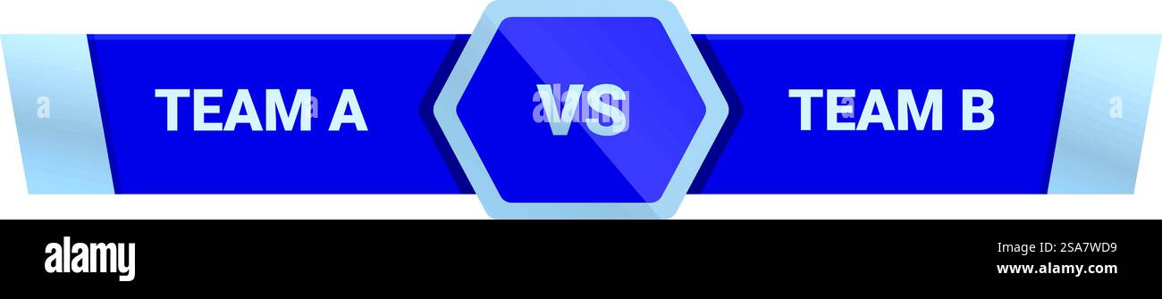 Versus screen is announcing a competition between team a and team b ...
