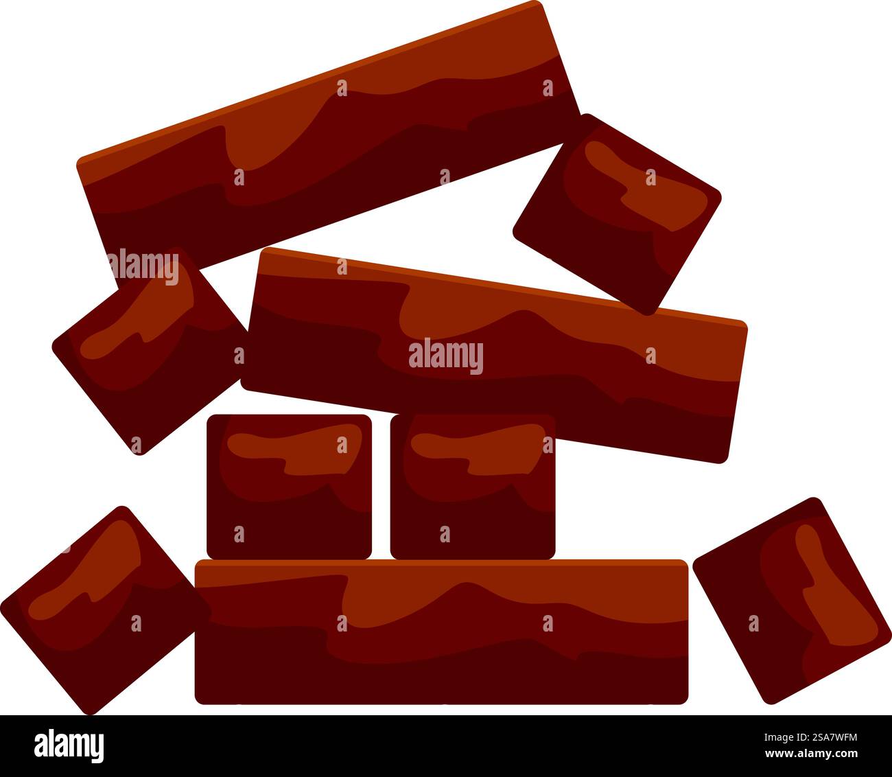 Wooden blocks balancing and falling down on white background. Wooden ...