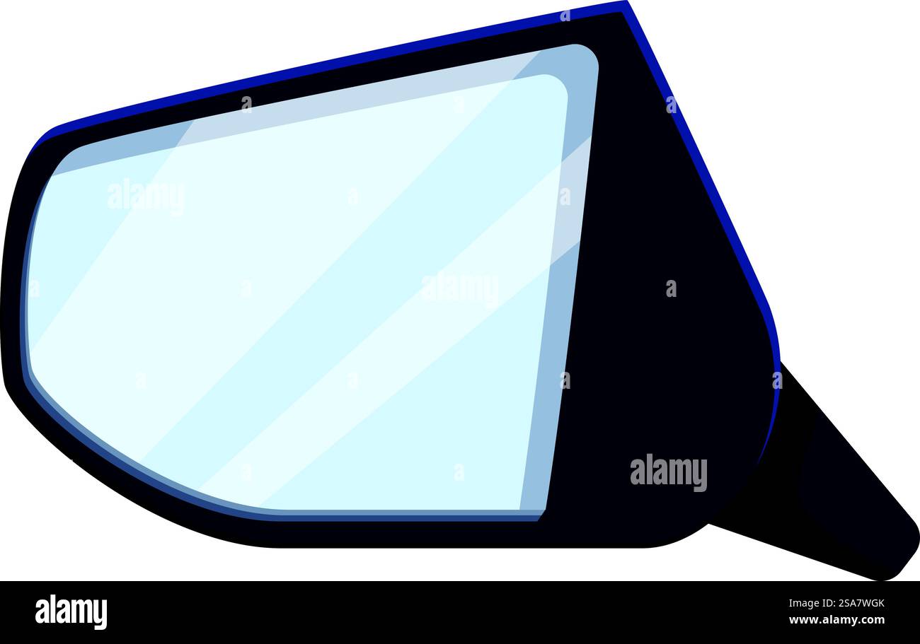 Car side rearview mirror reflecting the importance of road safety. Car ...