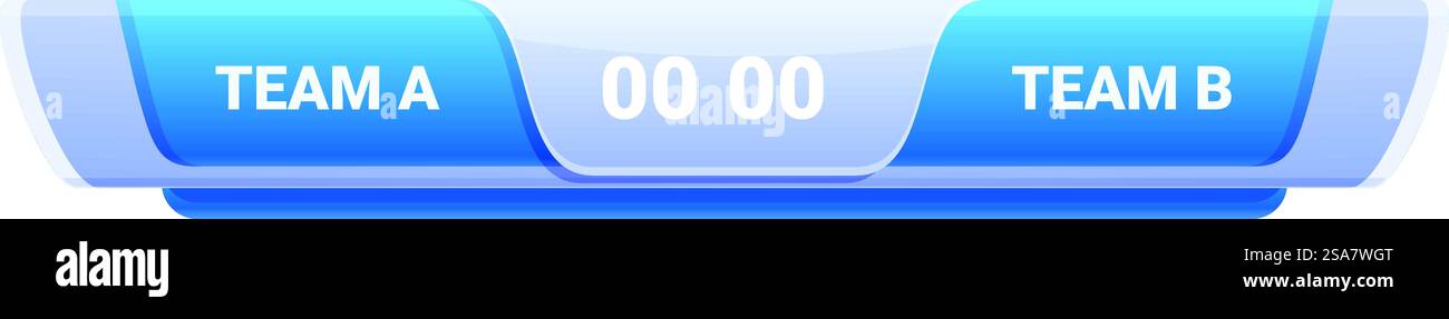 Digital scoreboard is showing the score of a match between team a and ...