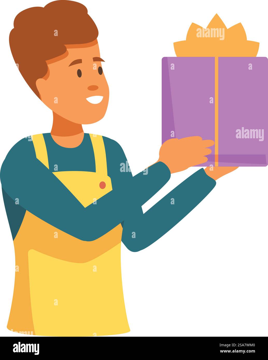 Smiling shopkeeper Cut Out Stock Images & Pictures - Alamy