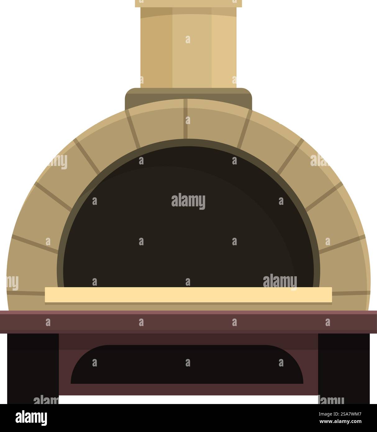 Traditional brick oven with a chimney for baking delicious food ...