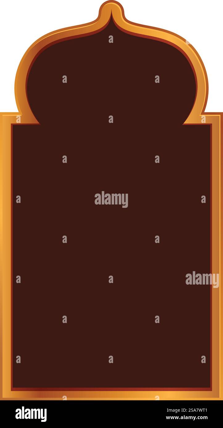 Golden arabic style frame featuring a blank space hi-res stock ...