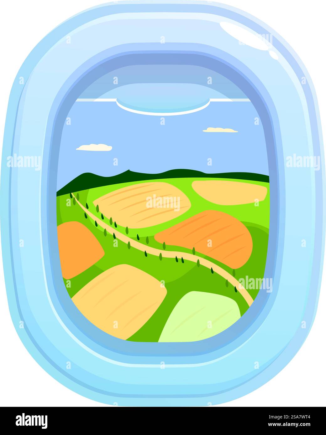 Aerial plane fields Stock Vector Images - Alamy
