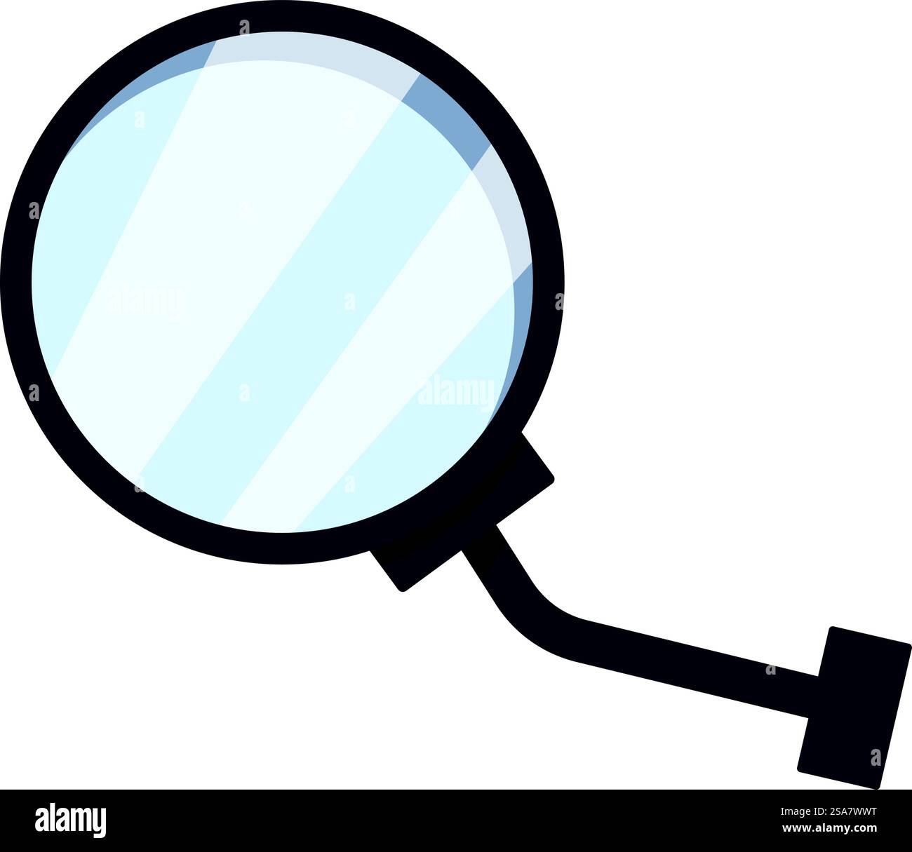 Round rear view mirror reflecting is essential for driving safety and ...