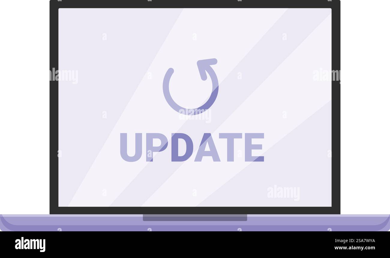 Laptop is showing an update system software progressing with a loading ...