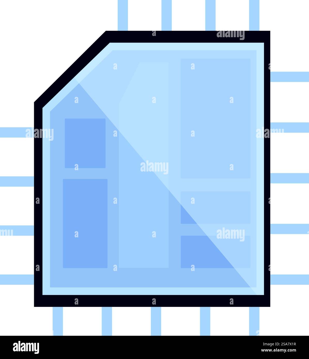Microchip is shown with visible connections for plugging into a ...