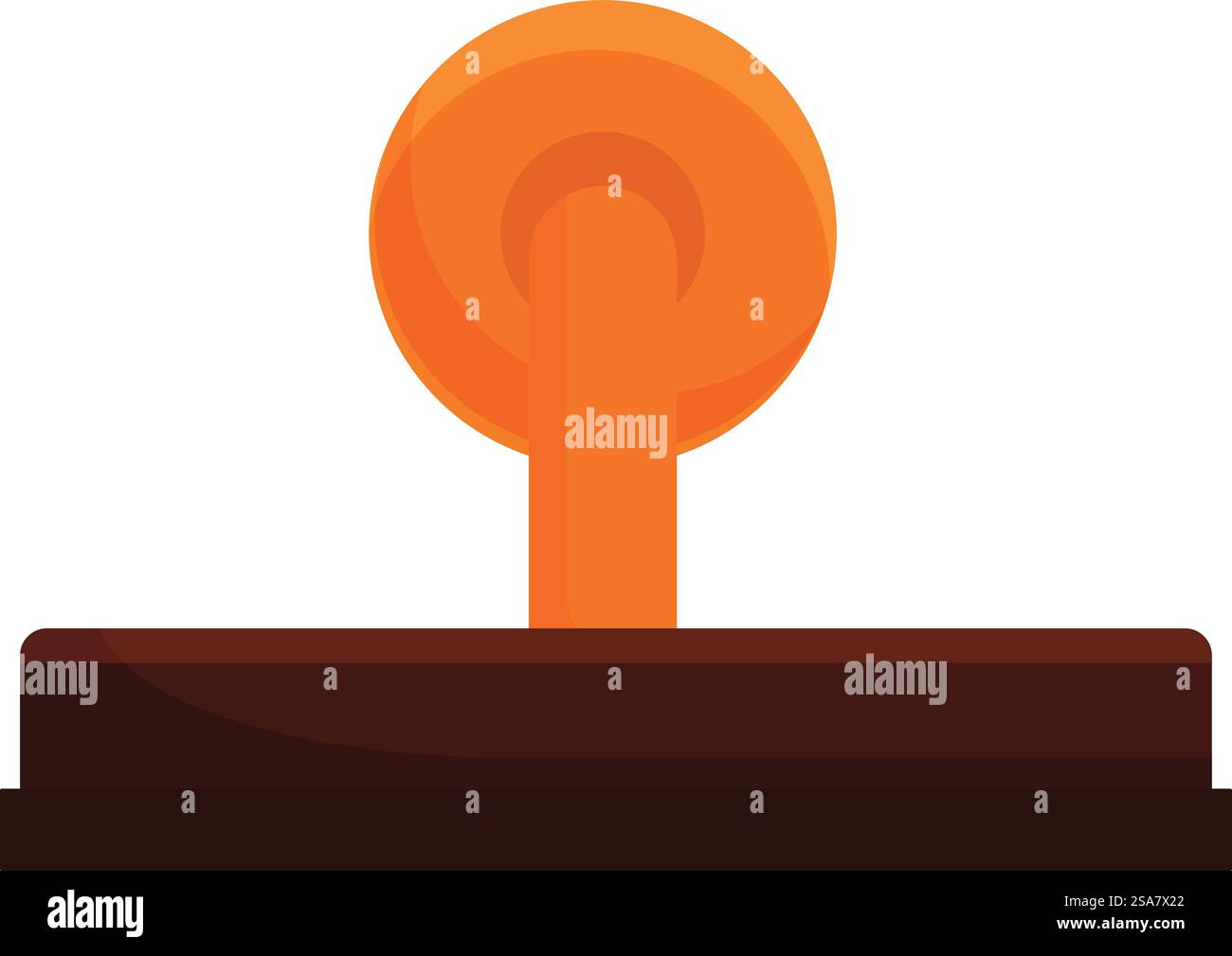 Cartoon style icon of a nuclear mushroom cloud rising from the ground ...