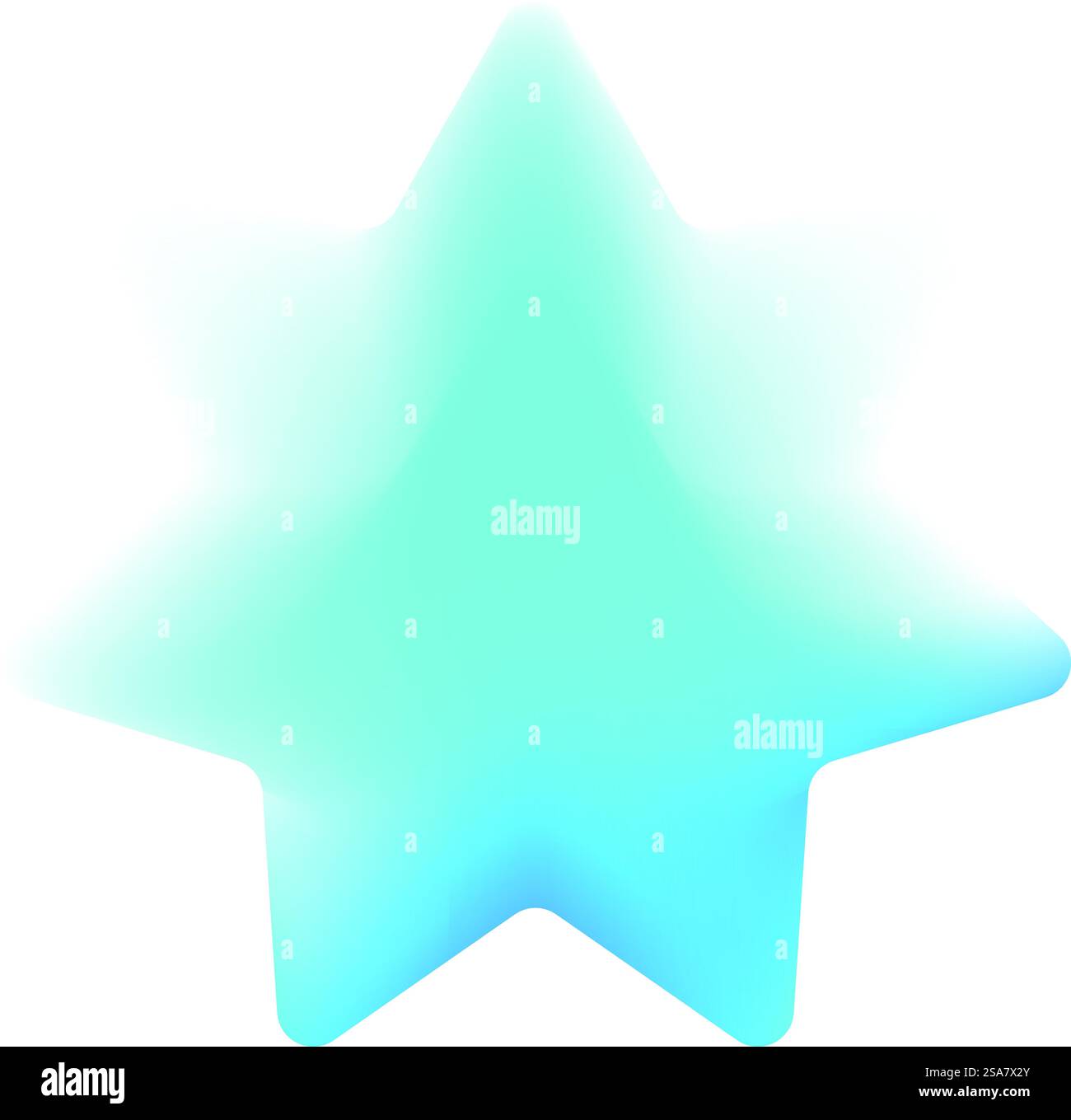 Abstract blue star shape with soft gradient creating a dreamy and ...