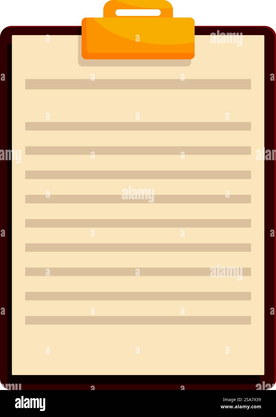 Clipboard with blank paper is waiting for important information ...