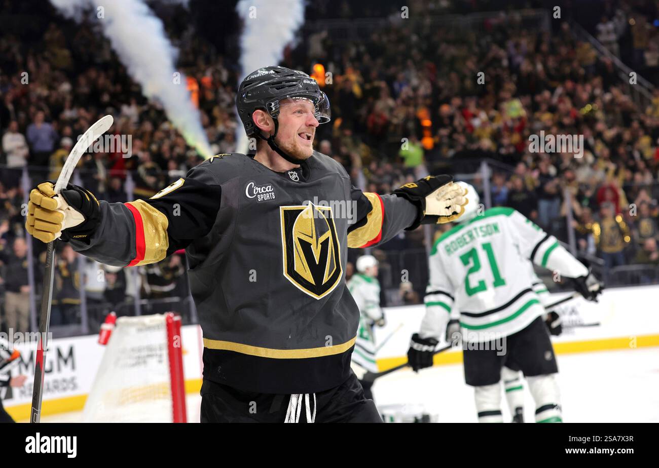 Vegas Golden Knights center Jack Eichel celebrates after scoring ...