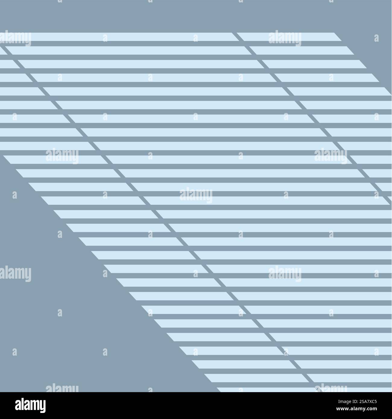 Light coming in through half open blinds creating geometric shapes ...