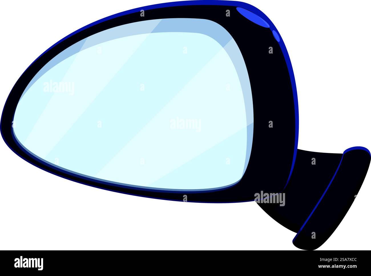 Car side mirror reflecting an empty road ahead, symbolizing safe ...