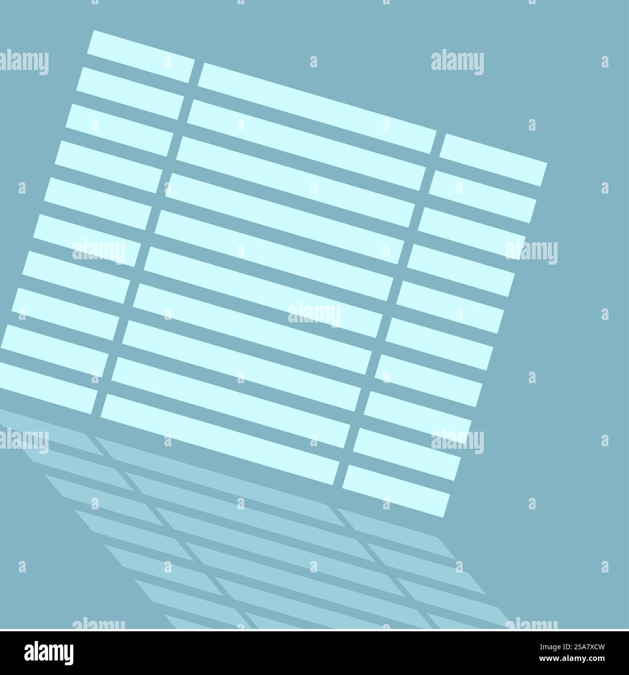 Vector illustration of sunlight streaming through window blinds casting ...