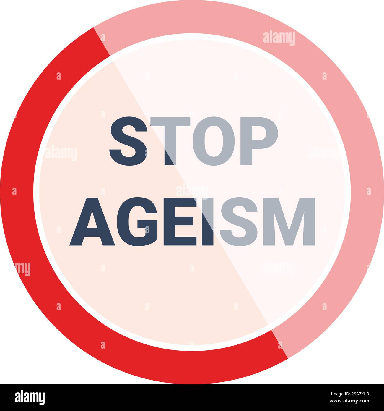 Stop ageism sign representing the fight against age discrimination ...