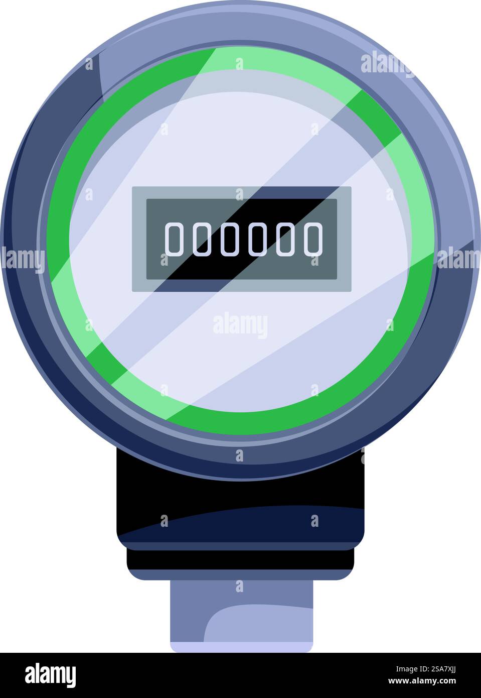 Gas meter is showing zero consumption on display, energy crisis concept ...