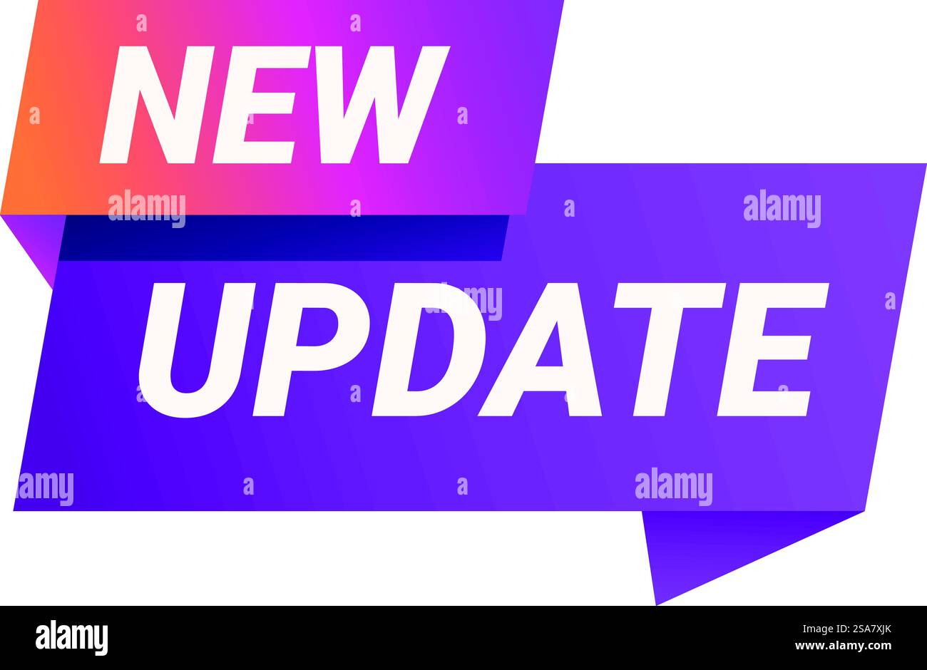 Colorful banner announcing a new software or game update. New update ...