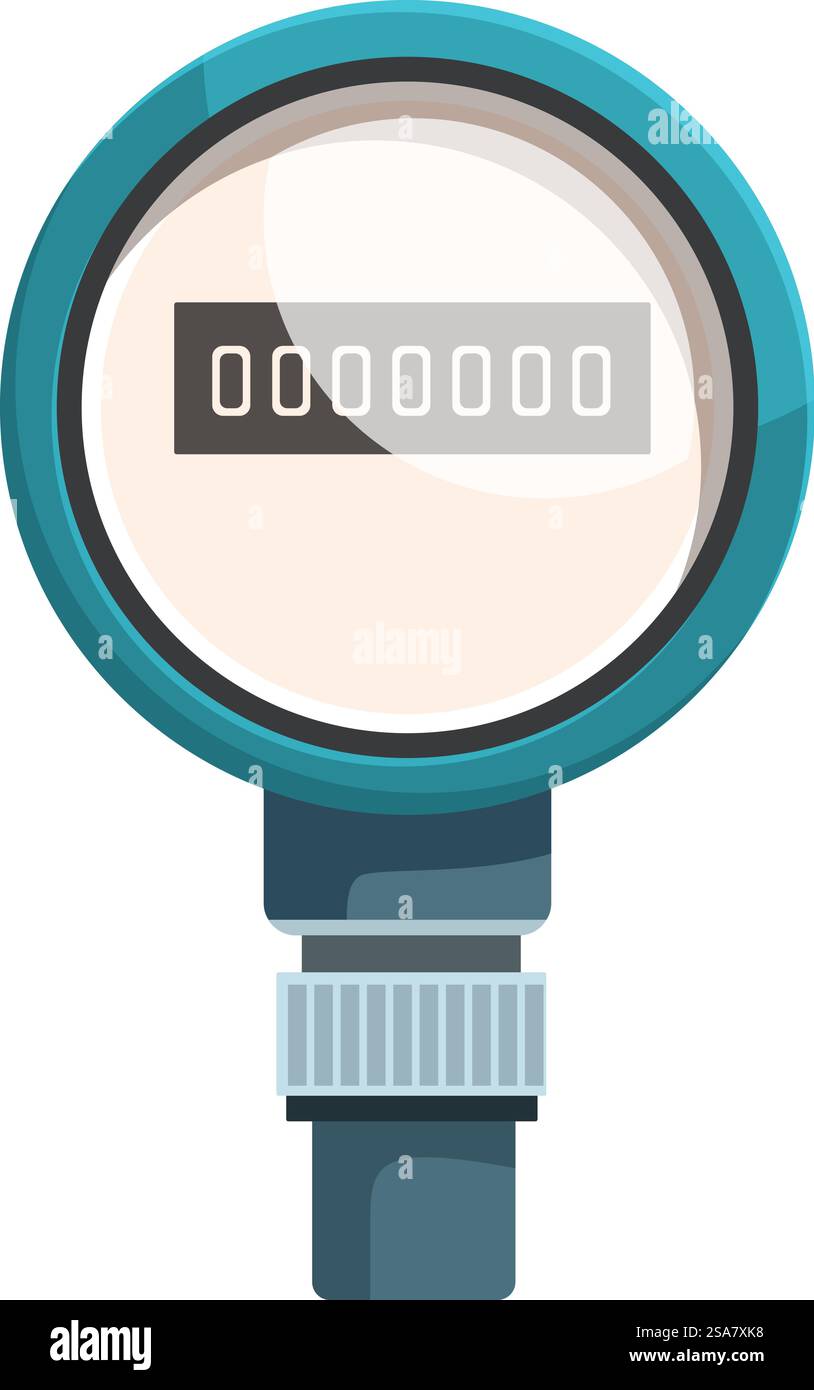 Water meter measuring water consumption in cubic meter units. Water ...