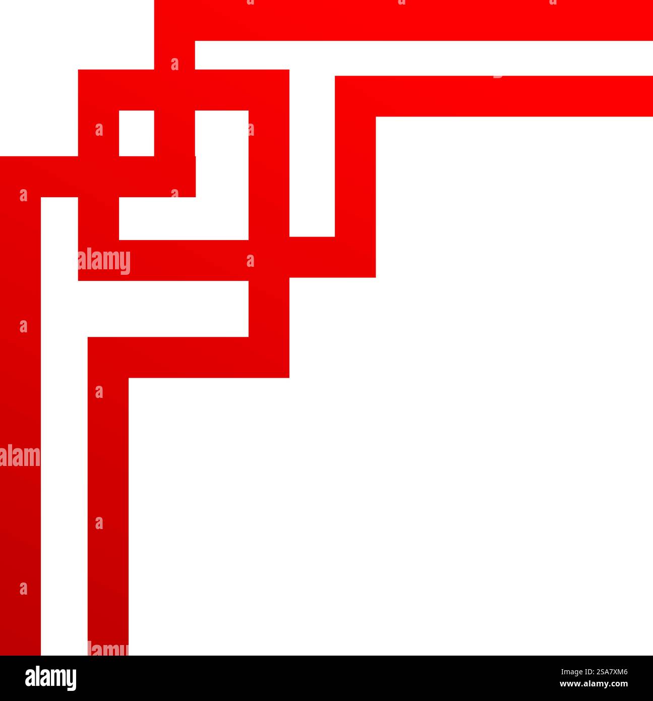 Abstract geometric pattern forming a corner design element, ideal for ...