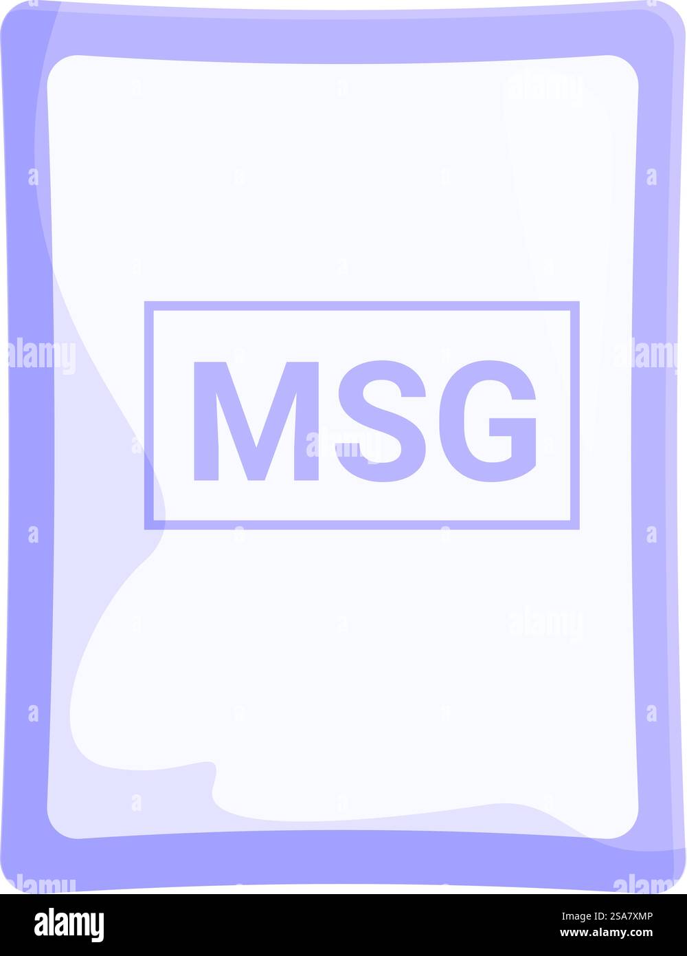Cartoon msg monosodium glutamate food additive package icon ...